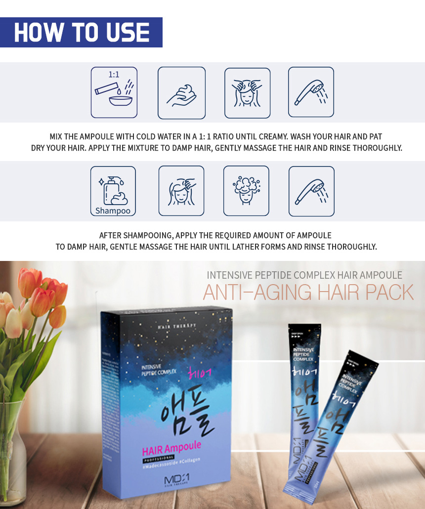 MD-1 Intensive Peptide Complex Professional Scalp & Hair & Sebum Secretion Care Ampoule (3 types ...