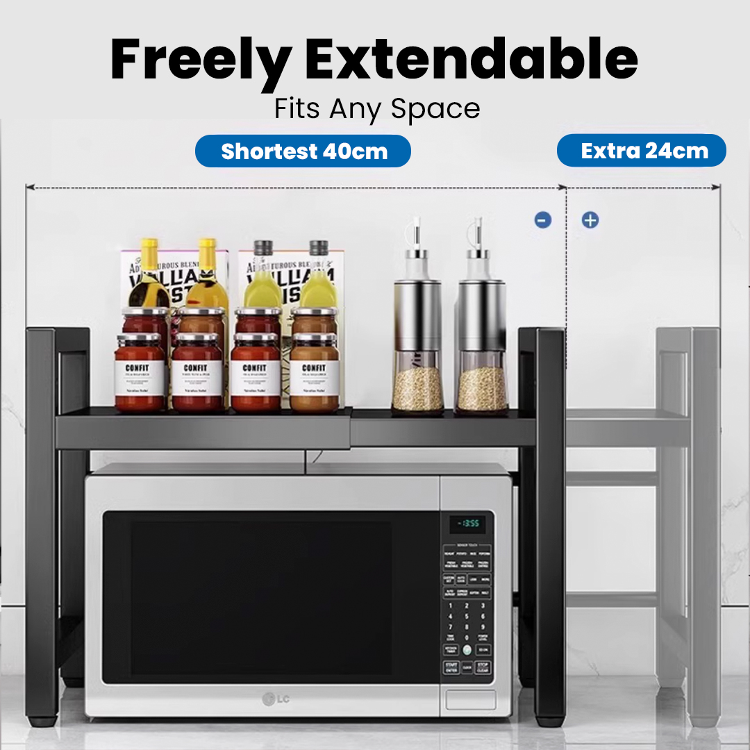 [SG]Microwave oven rack adjustable microwave oven rack kitchen storage ...