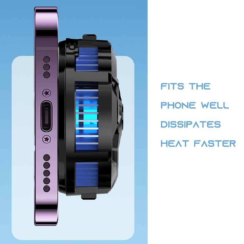 SG丨Magnetic Gaming Phone Cooler Back Clip Phone Radiator Cooling Fan ...