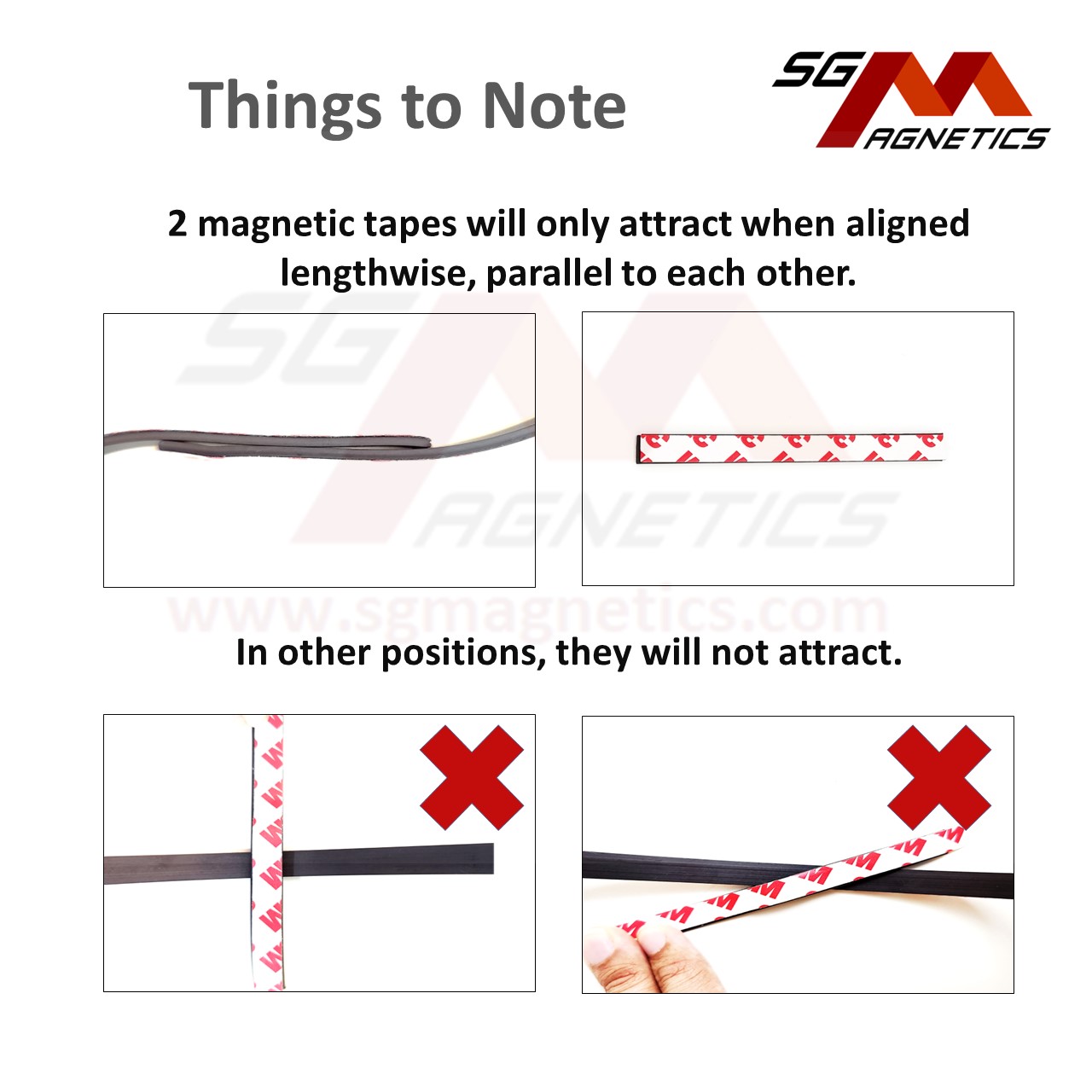 1mm Flexible Magnet Tape - 0.1cm Thin WEAK Magnetic Tape with 3M ...