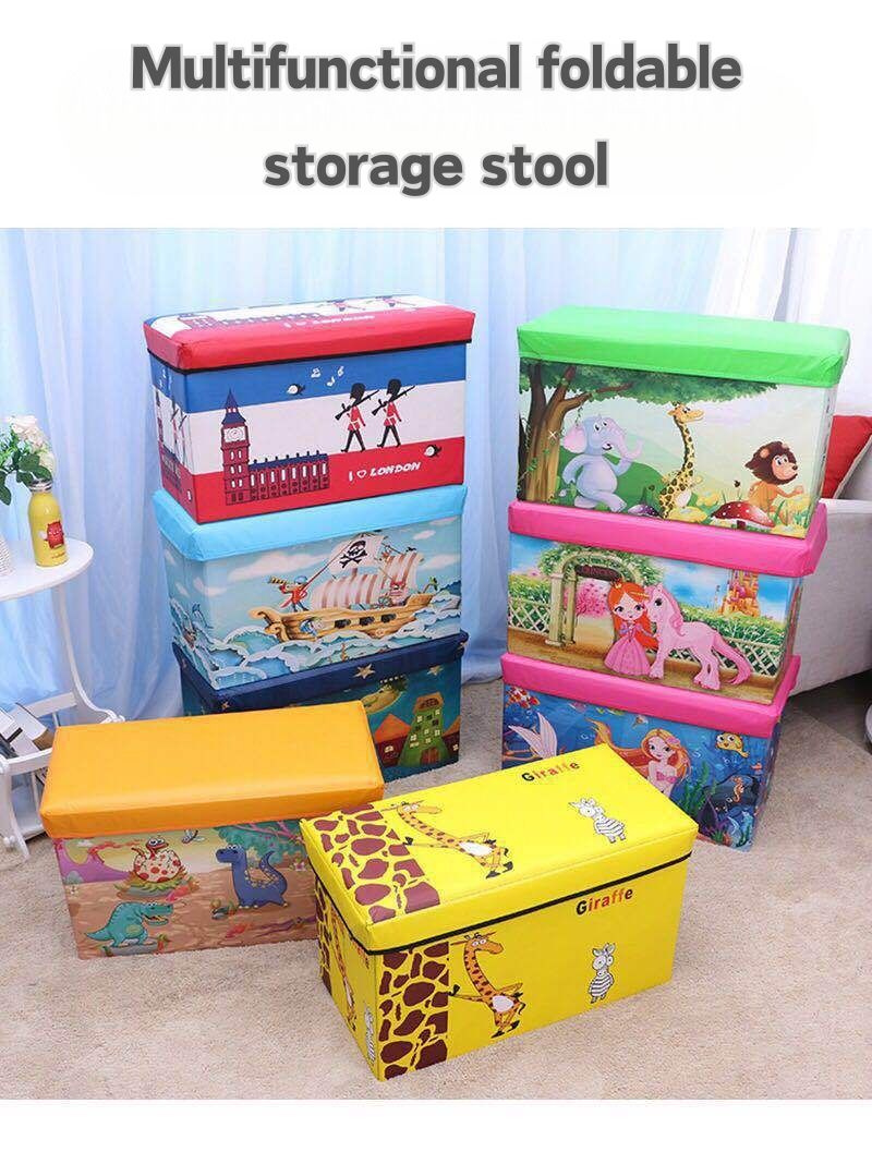 [SG Ready Stock] Foldable Storage Ottoman Children Toys Organizer ...