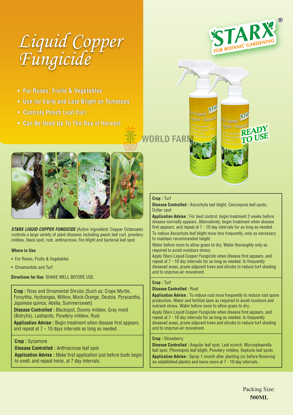 [Min. Purchase of 2] Liquid Copper Fungicide Ready To Use Spray-500ml ...