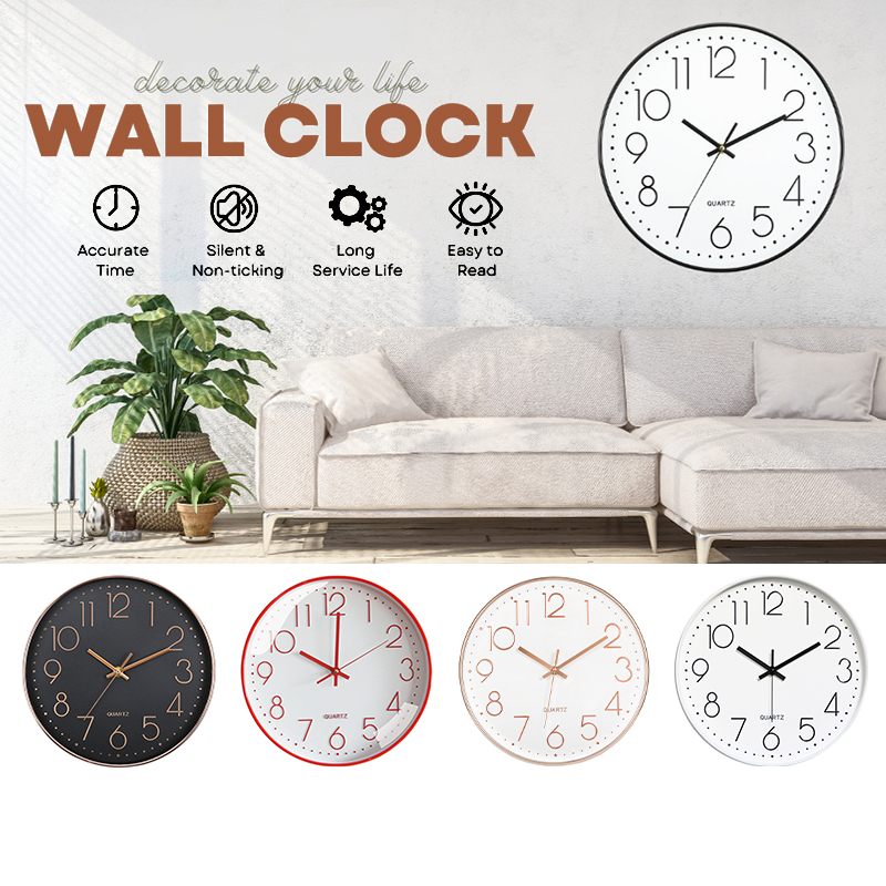 【SG Stock】30cm Japan Wall clock Digital Quartz Silent Minimalist Design ...