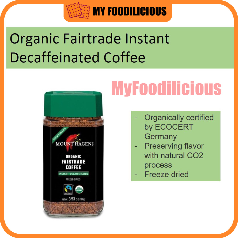 Mount Hagen Organic Instant Coffee 100g/ Mount Hagen Decaffeinated ...