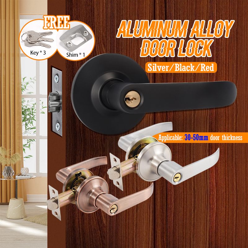 【NDD Delivery】Home Door Button Tubular Lever Cylindrical Cylinder Door ...