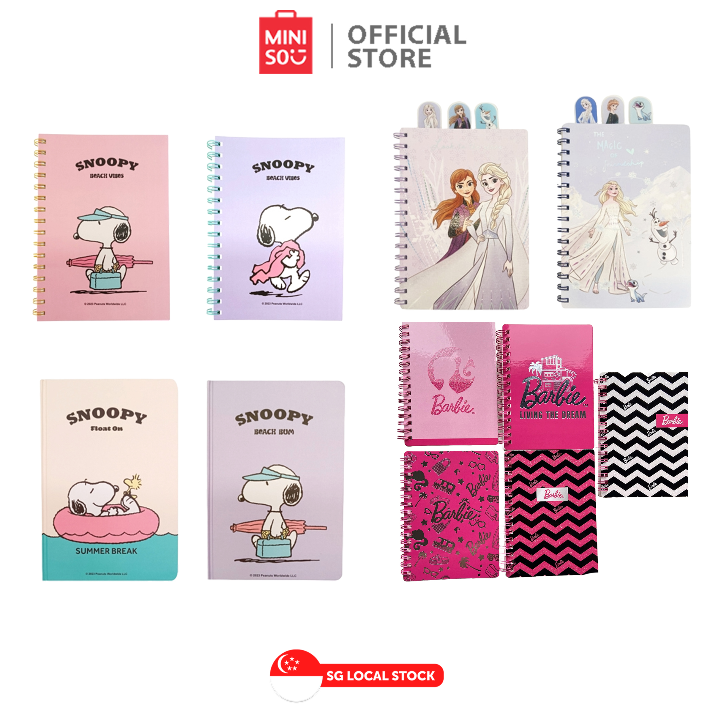 MINISO Book Collection (Snoopy Summer A5 Blank Paper, Blank Paper ...