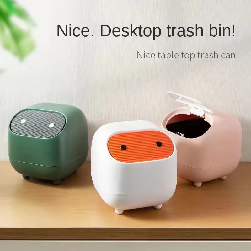 Mini dustbin small dustbin with lid desktop bin dustbin with cover room ...