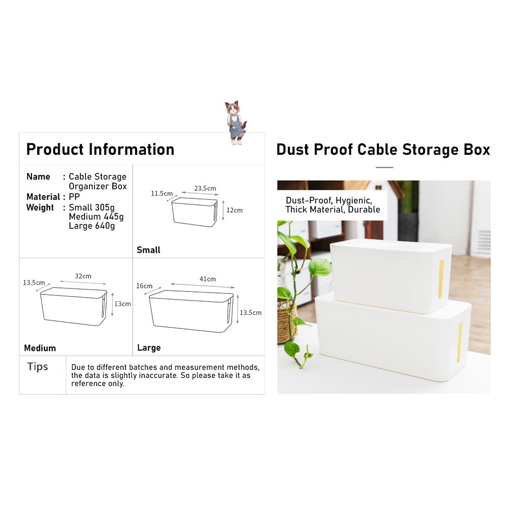 🇸🇬Lucky Home🔥Cable Management Box/Cable Organizer Box/Cable Storage Box ...