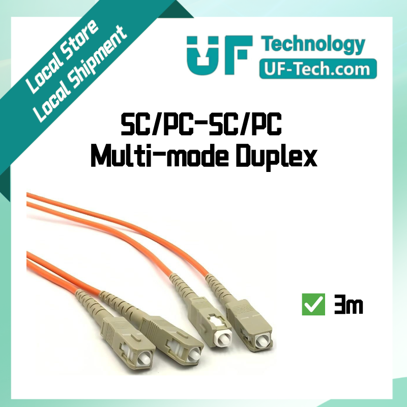 UFTECH SC/PC-SC/PC Multi-mode Duplex Fiber Optic Patch Cord Cable 3m ...