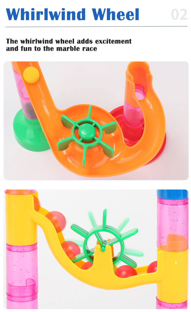 133Pcs Marble Run Construction Race, Maze Track Building Blocks. DIY ...