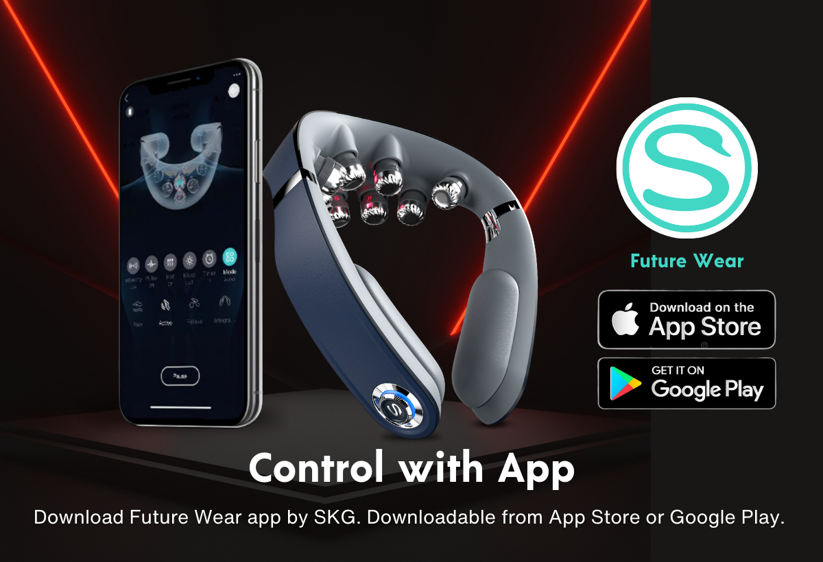 SKG G7 PRO Fold Smart Neck Massager Heat Compress Pain Relief Portable ...