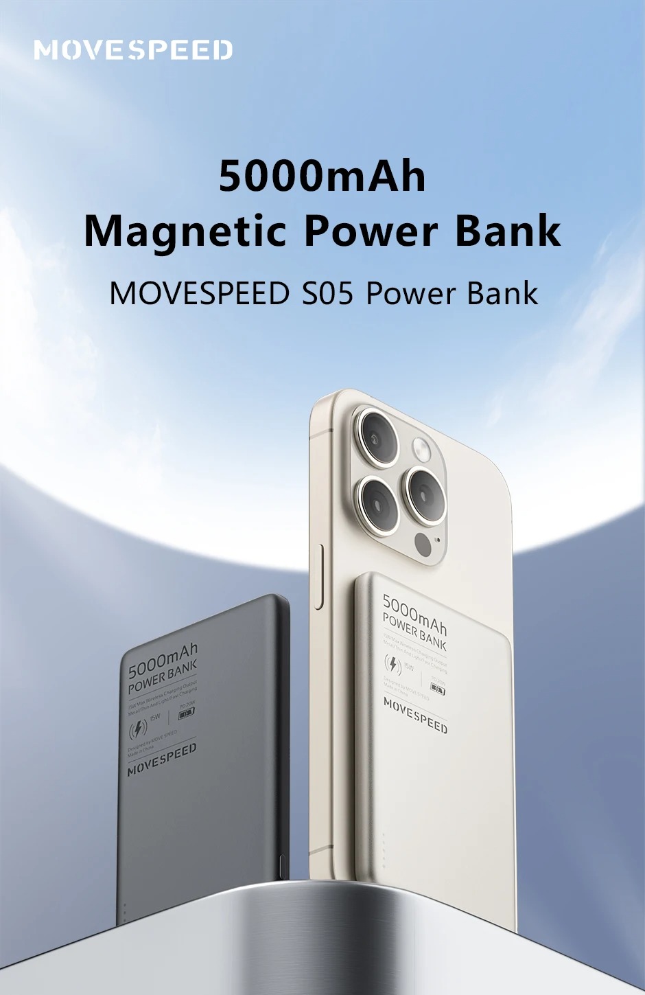 MOVESPEED Magnetic Blade 5000mAh / 10000mAh Super Slim Portable ...