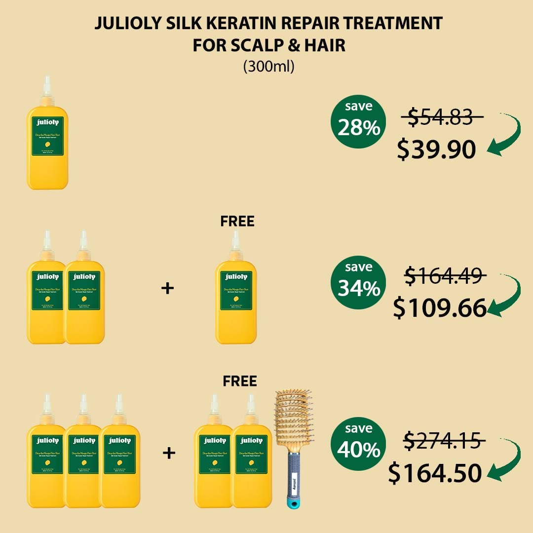(JULIOLY OFFICIAL STORE) Silk Keratin Repair Treatment for Scalp and ...