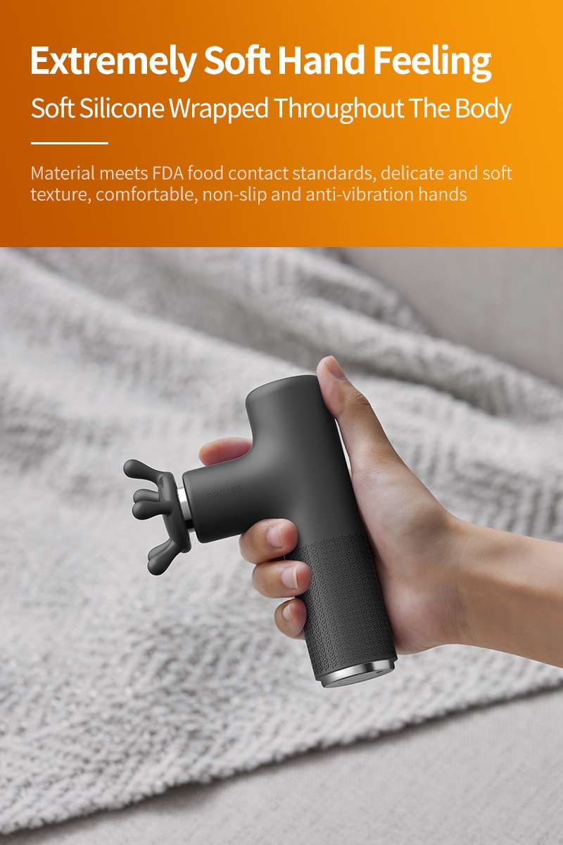 Philips Black Mini Massage Gun Super Light Portable Fascia Gun for ...