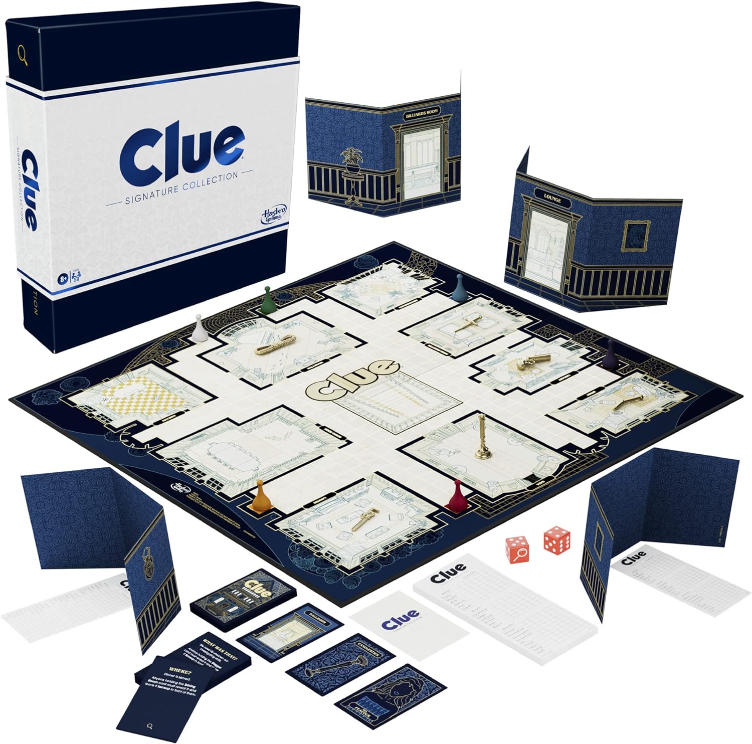 CLUE Signature Collection Family Board Game for 2 to 6 Players, Premium ...