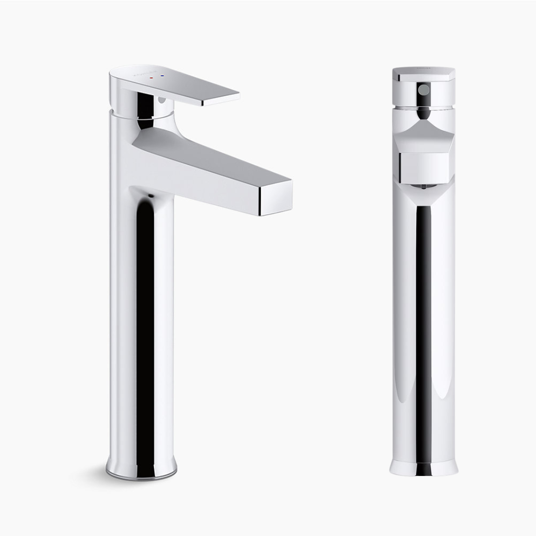 Kohler TAUT Tall Lavatory Faucet Basin Mixer - K-74026T-4-E2-CP ...