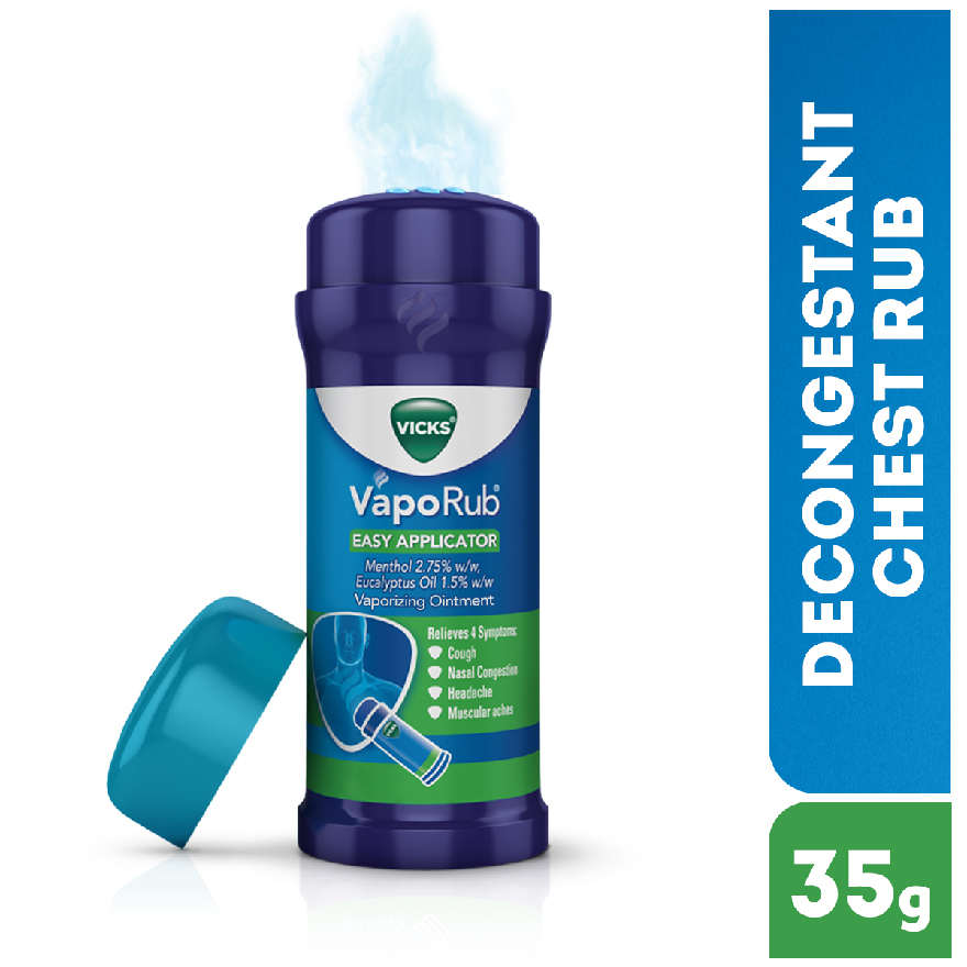 VICKS Vaporub Easy Applicator Topical Ointment For Cough And Cold ...