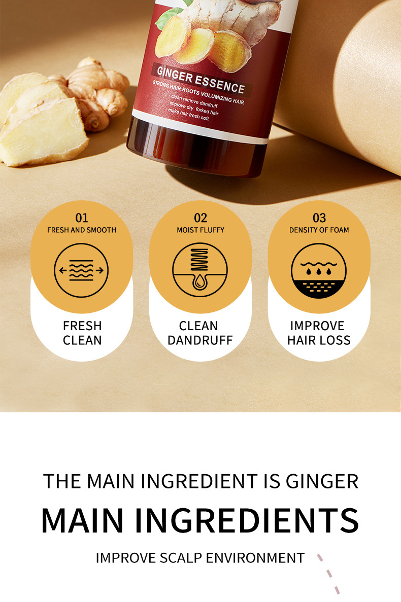 Sadoer Ginger Anti Hair Loss Anti Dandruff Refreshing And Soft Shampoo