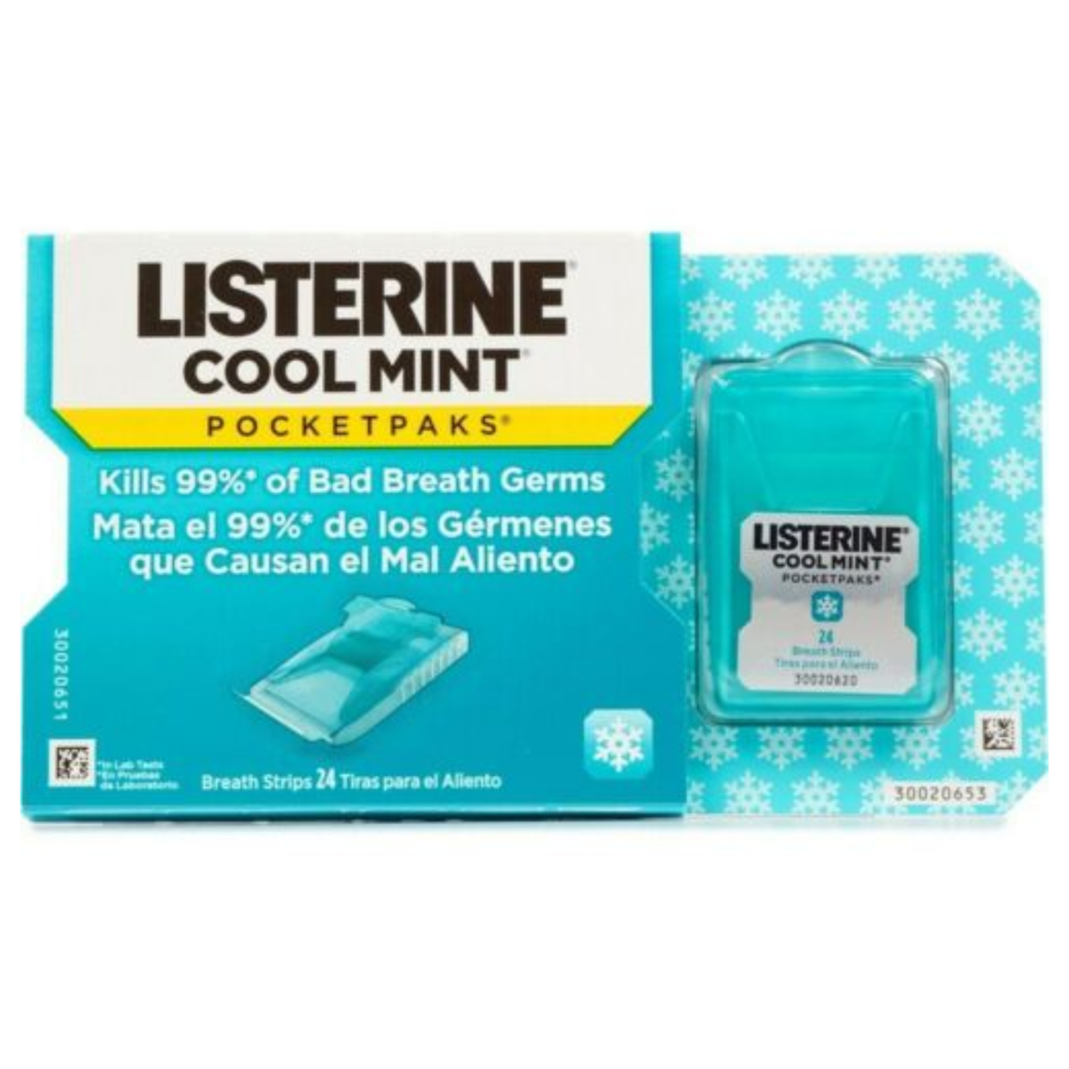 Premium Single package - Listerine Pocketpaks Cool Mint - Breath Strips ...