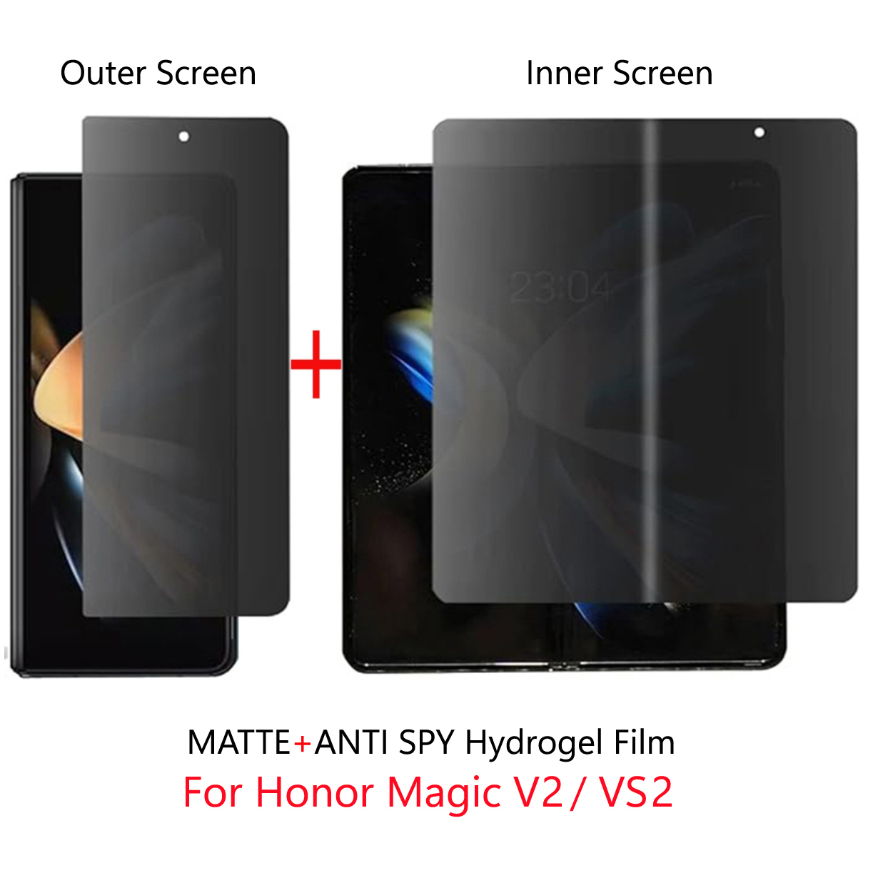 Anti-Spy Peep Glare Soft Hydrogel Film for Magic V2 VS2 Anti-fingerprint Privacy Screen ...