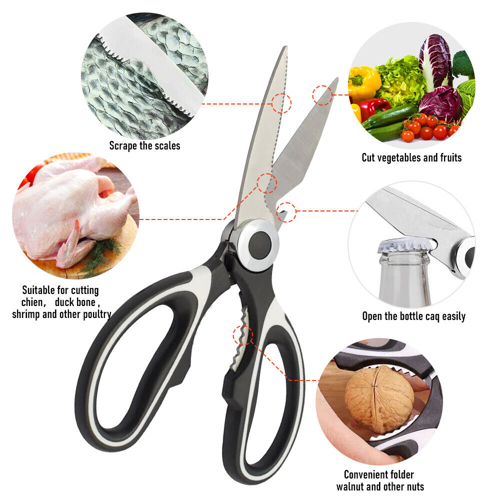 🇸🇬【SG stock】5 in1 Multi Purpose Kitchen Scissors Ultra Sharp Premium ...