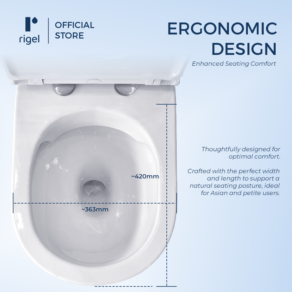 RIGEL Rimless Toilet Bowl WC9030F Gallant | Shopee Singapore