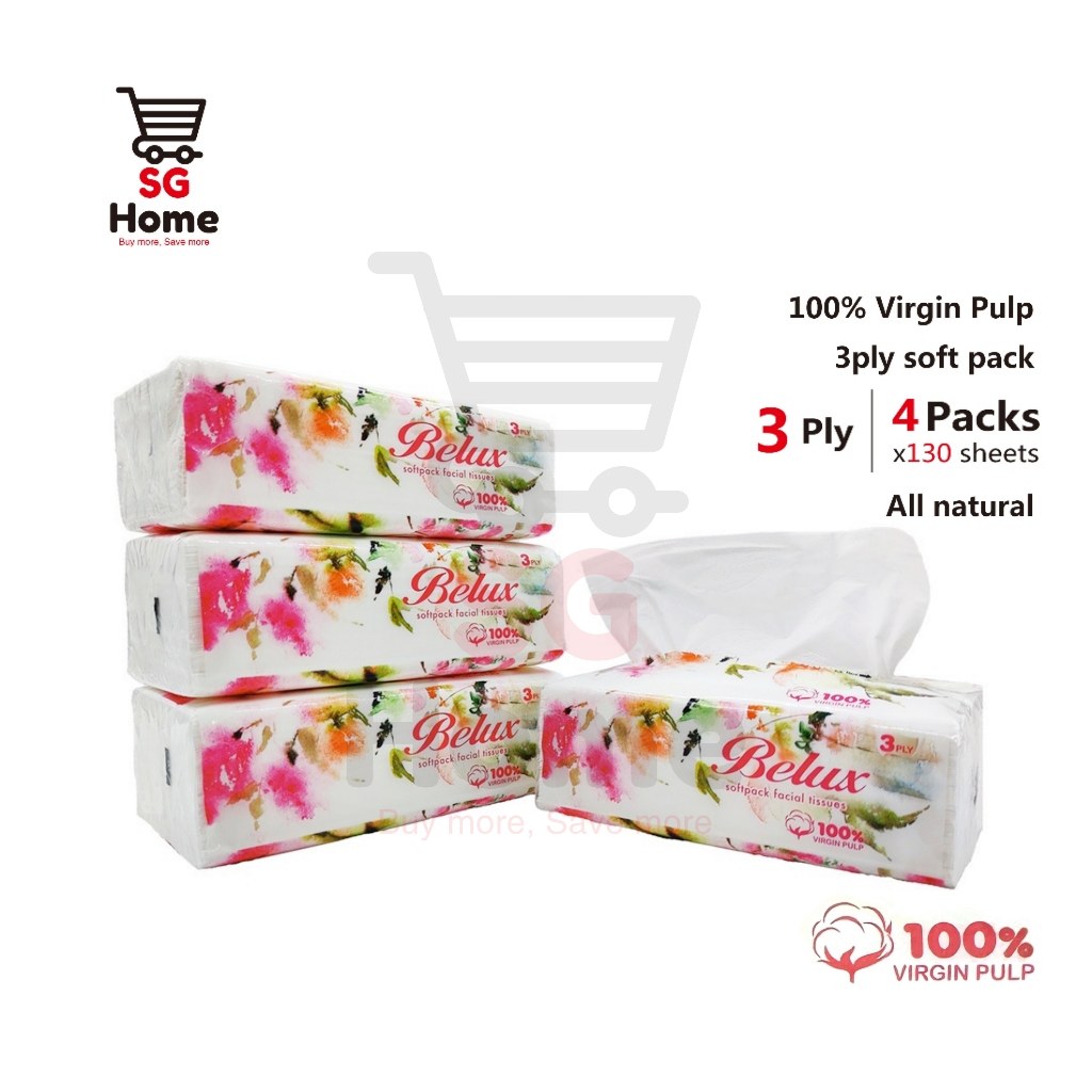 [4 packs] Tissue Paper Soft Packet | Pack Tissues | Tissue Cover Facial ...