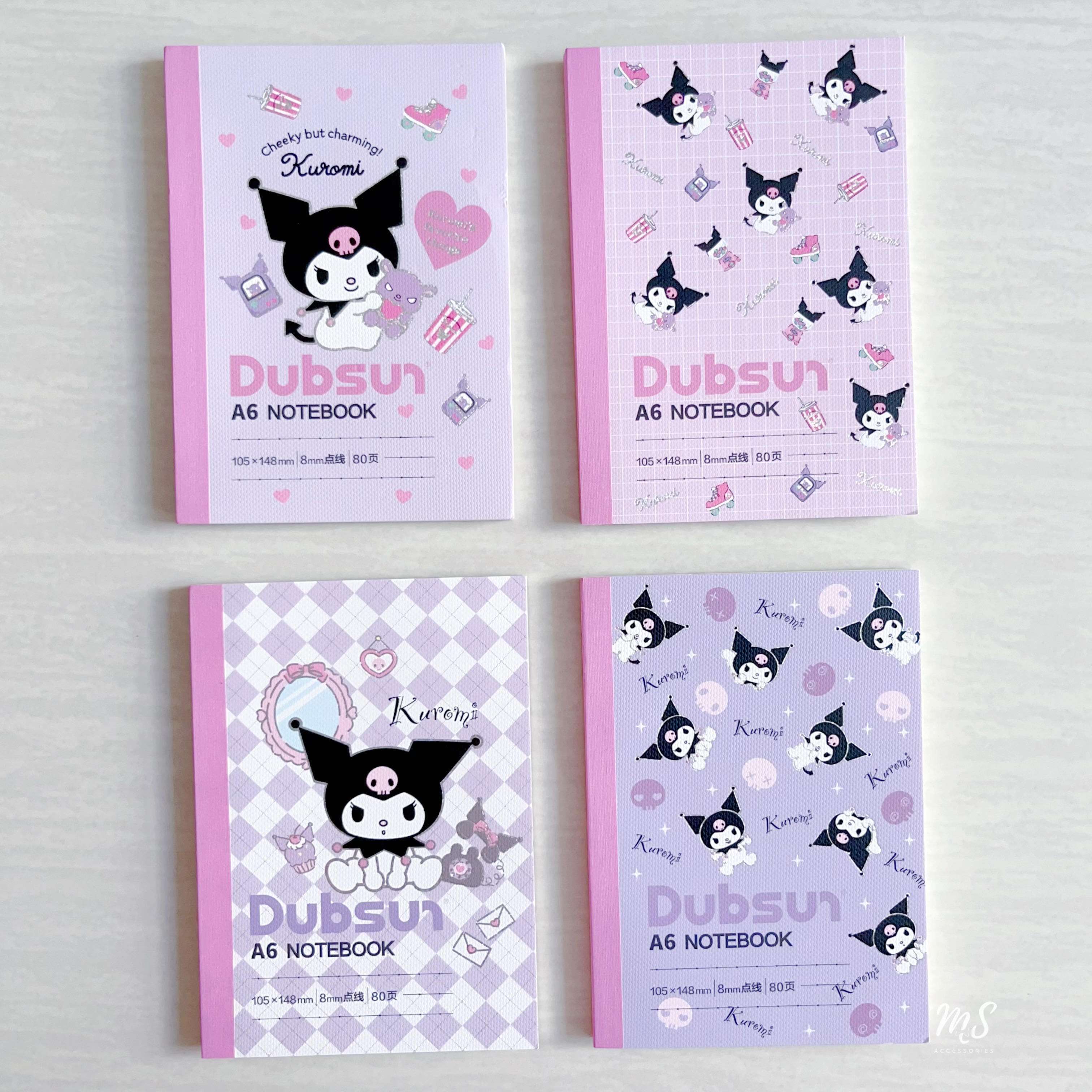 [SG Stock] A6 Authentic Silver Lining Sanrio Kuromi Line Notebook ...