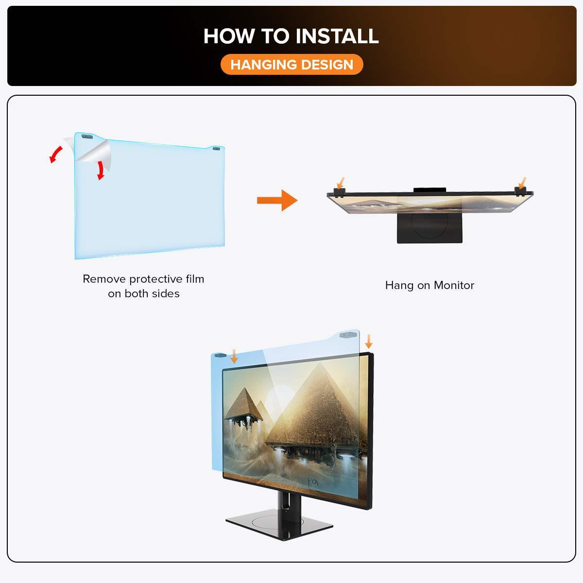 Tecgear Blue Light Shield Filter Anti Blue Light Screen Filter, Eyes ...