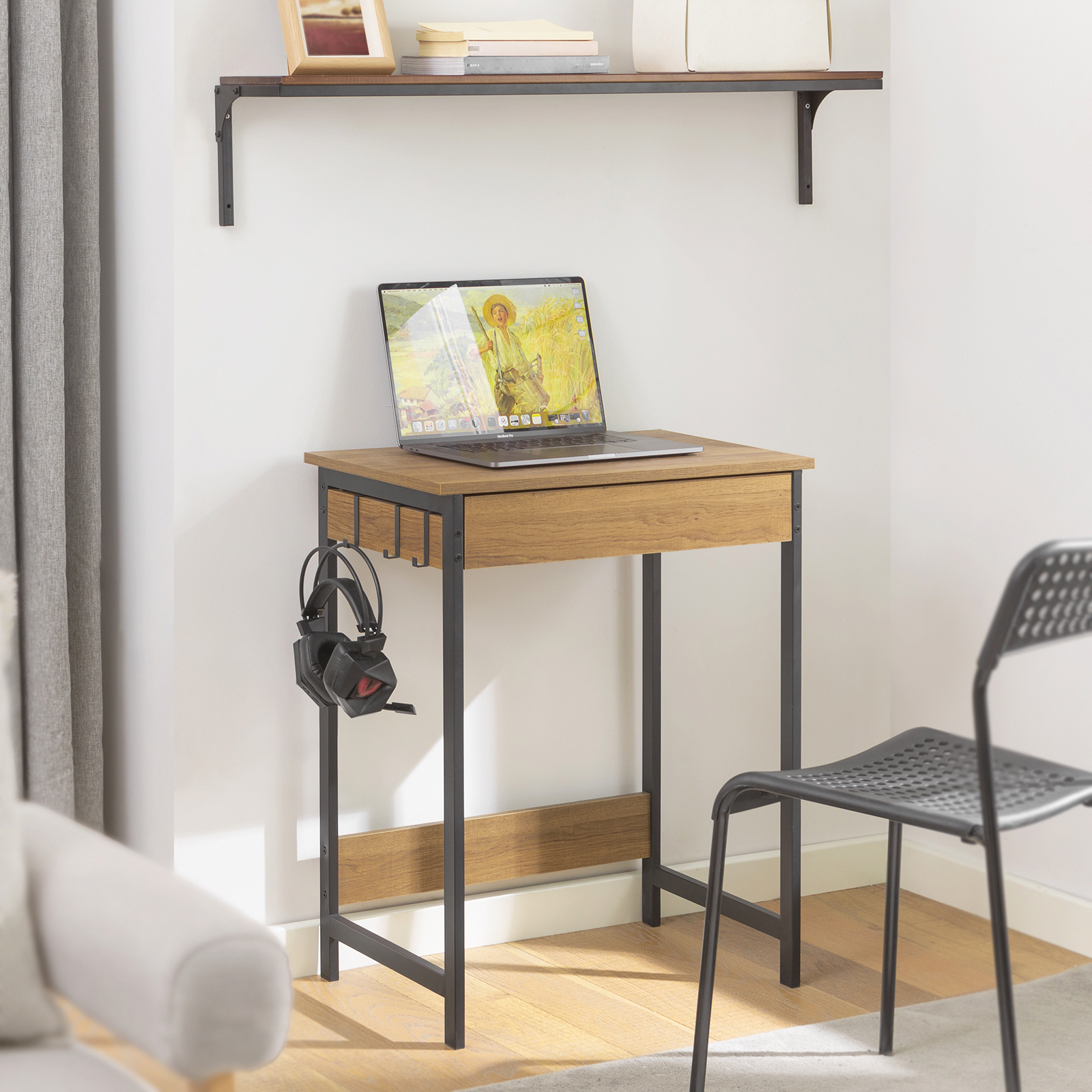 (SG STOCK)SoBuy FWT43-W Wood Home Office Table, Computer Desk with ...