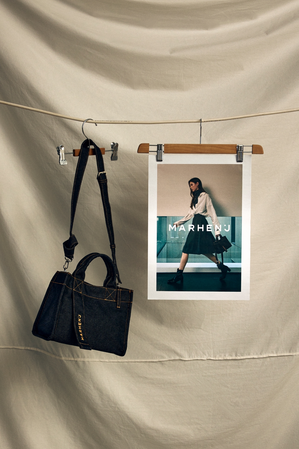 MARHEN.J Rico Mini Denim 3-WAY styling Tote Shoulder Crossbody Bag ...