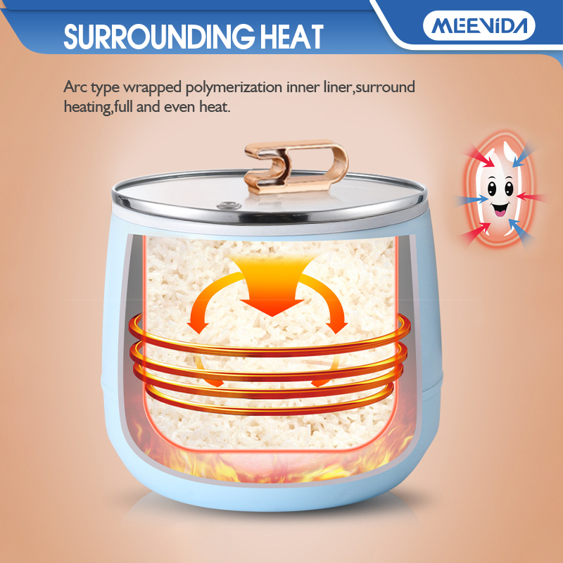 MEEVIDA🔔 Rice Cooker 1.8L Mini Electric Rice Cooker Multi Cooking Pot ...