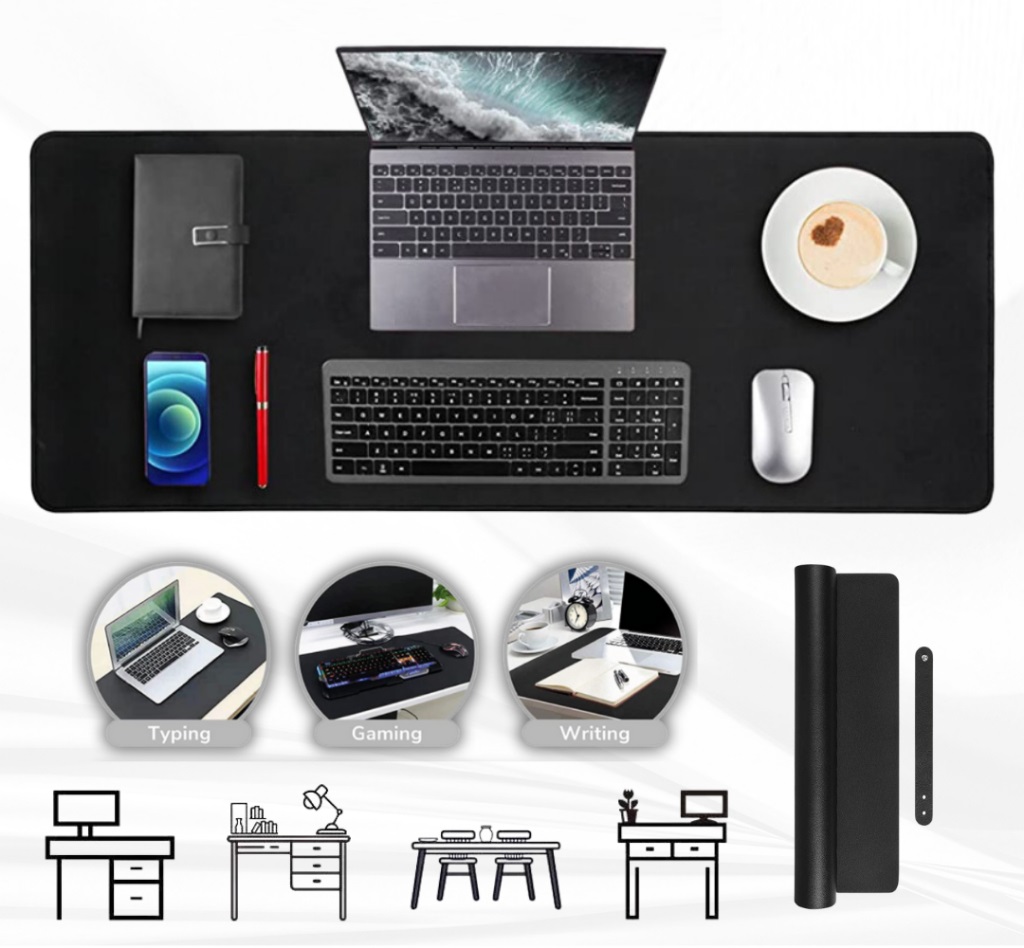 SG Waterproof Leather Desk Mouse Pad - Large Desktop Table Mat Laptop ...