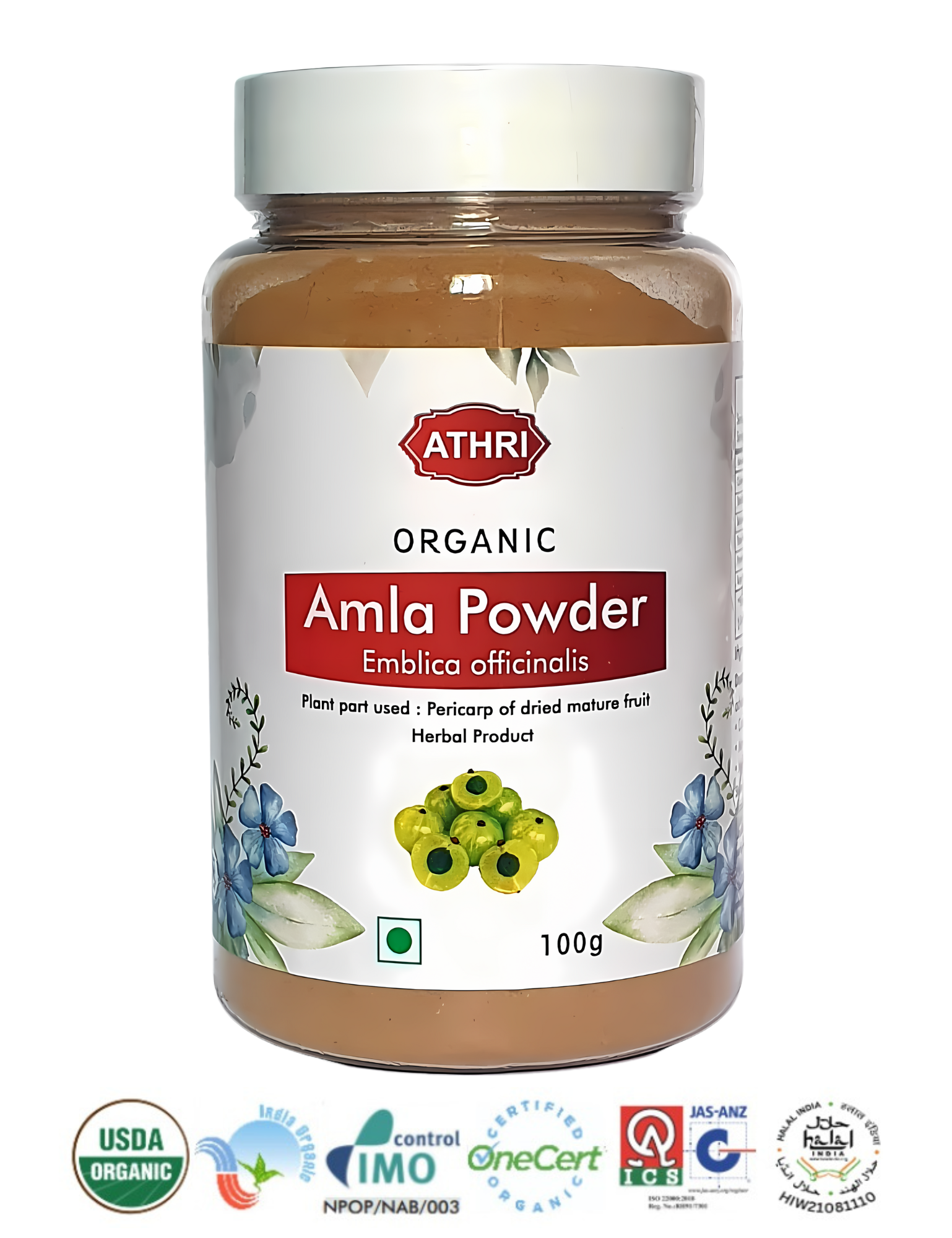 USDA & HALAL Certified - ATHRI - Organic Amla Powder - 100gms | Shopee ...