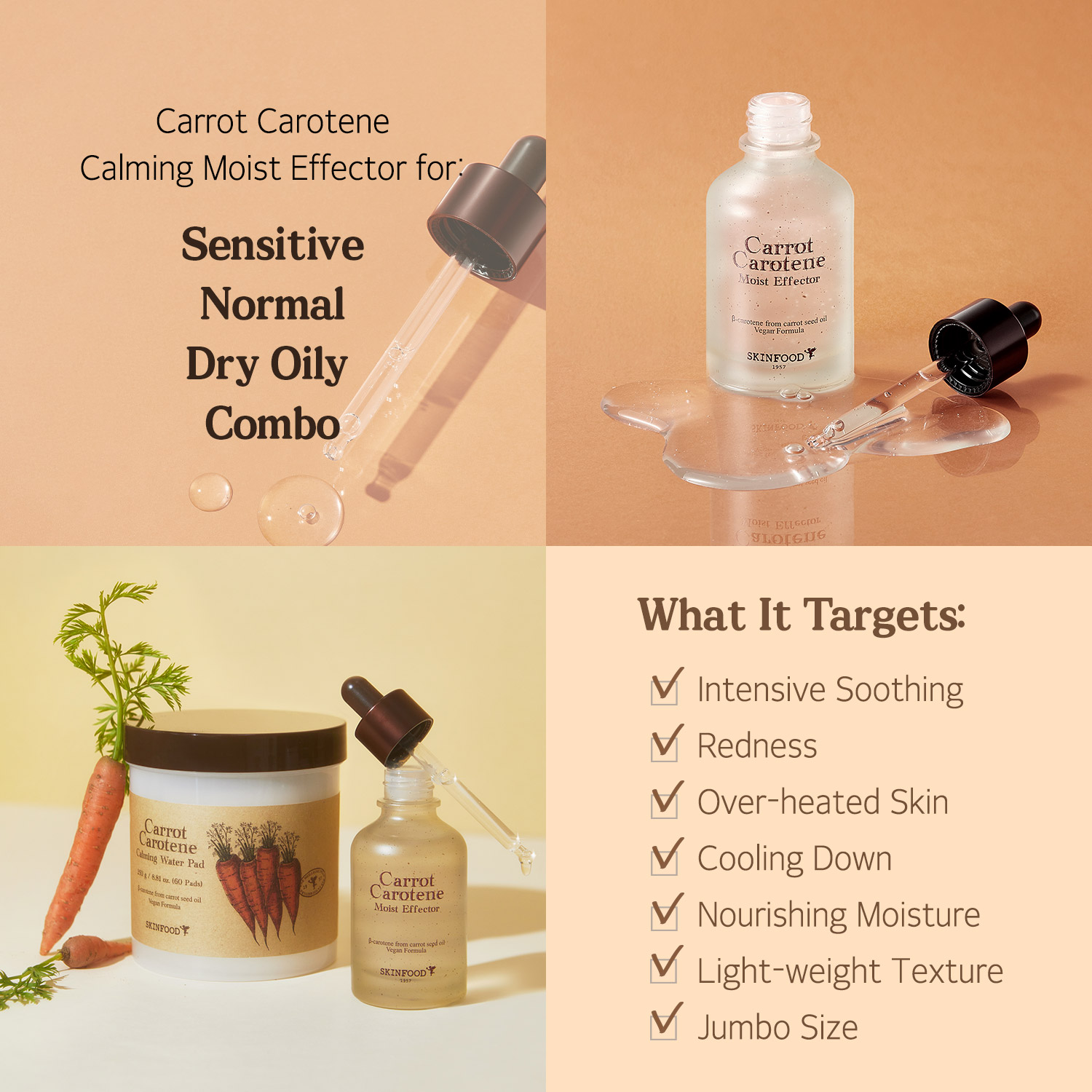 [SKINFOOD Official] Carrot Carotene Moist Effector Ampoule 52ml ...