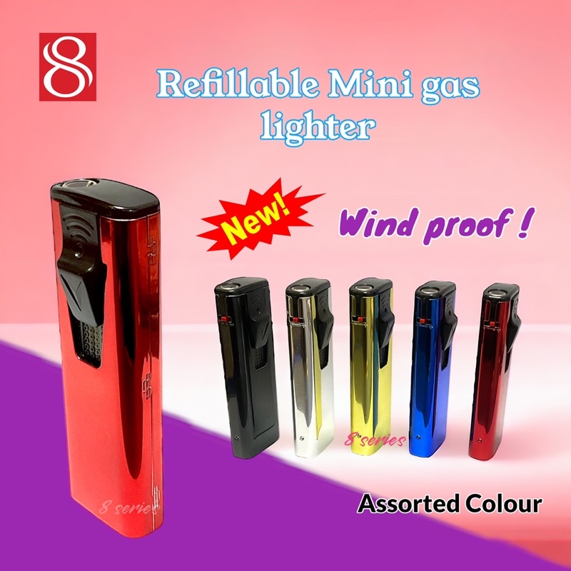 SG SELLER wind proof Refillable lighter/mini lighter,( Assorted Colour ...