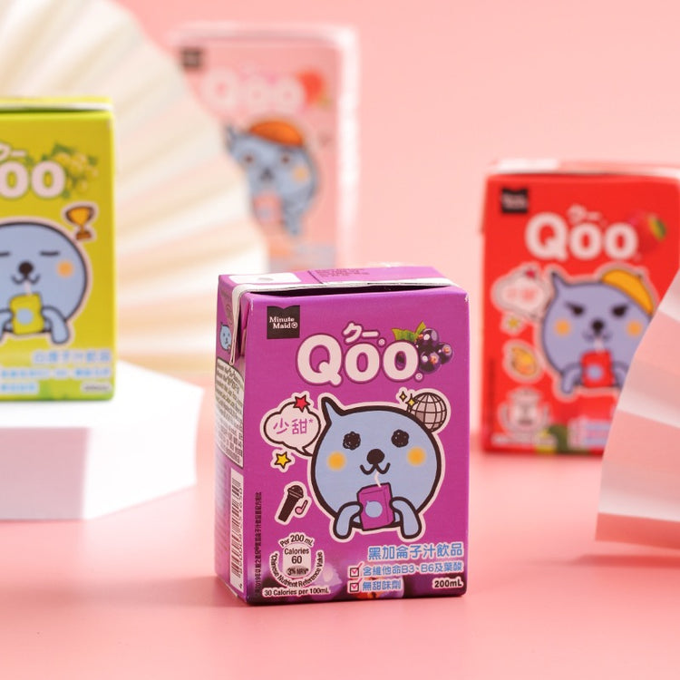Qoo Juice Drink White Grape / Black Currant / Peach / Apple 200ml X 6p | Shopee Singapore