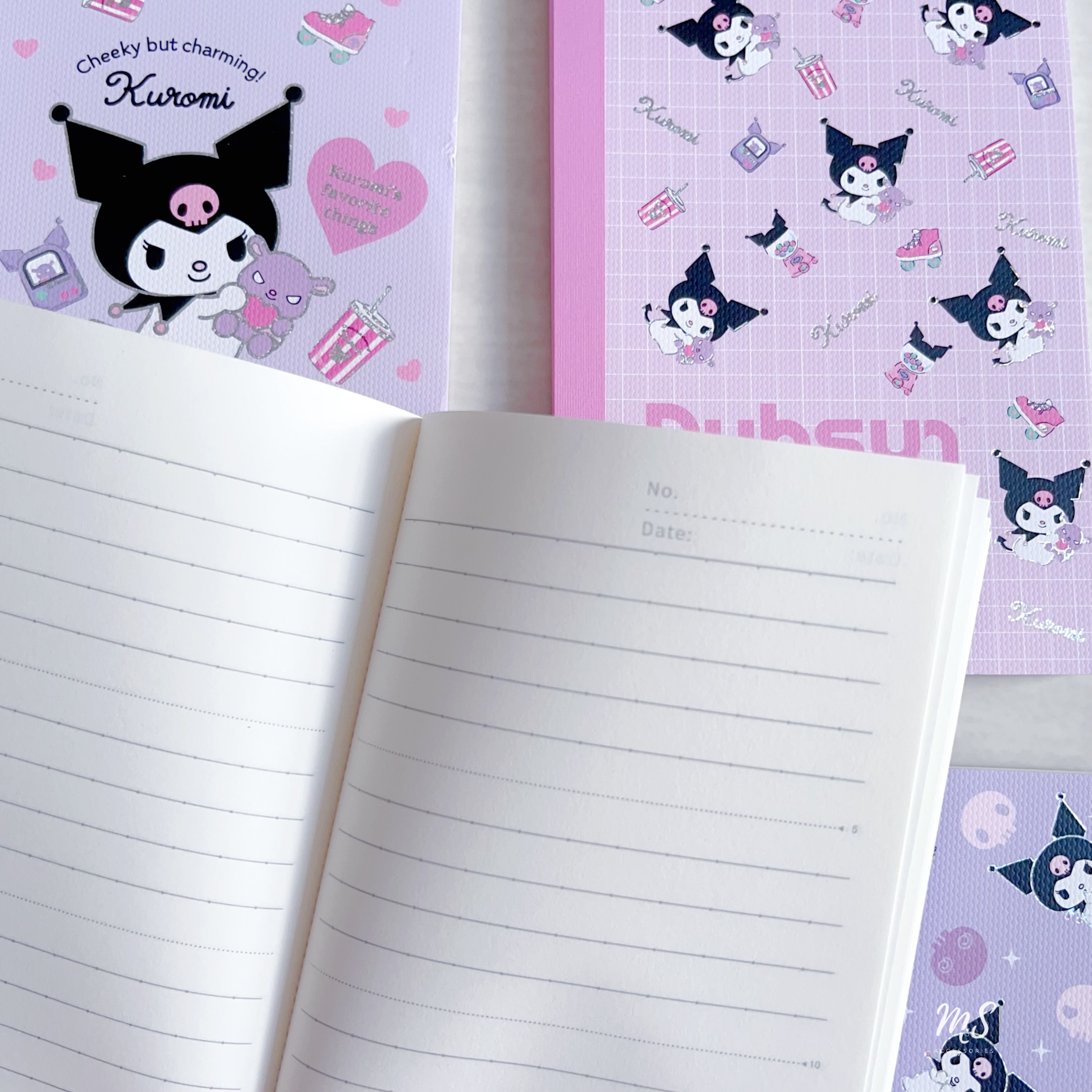 [SG Stock] A6 Authentic Silver Lining Sanrio Kuromi Line Notebook ...