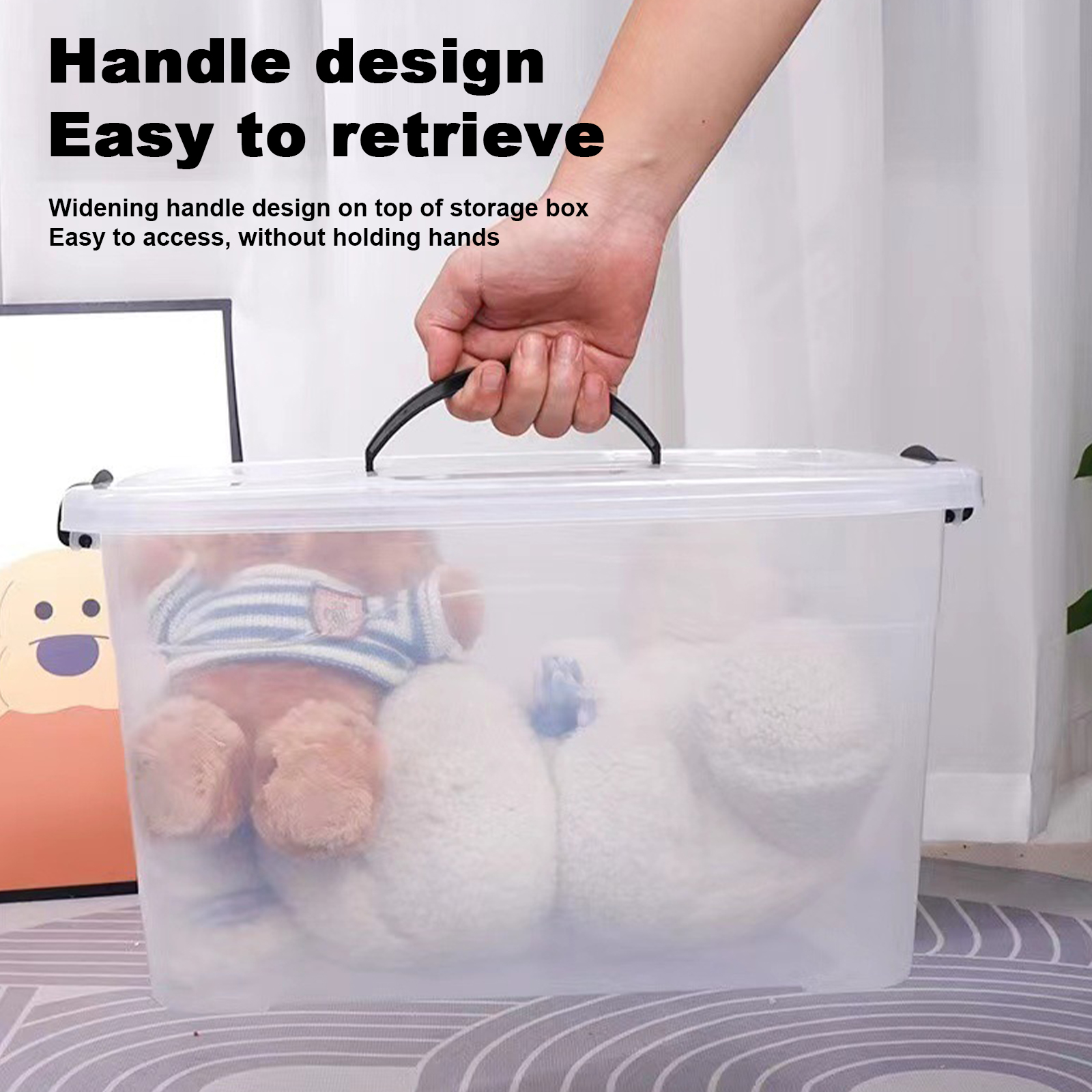 【SG】ISIYINER Transparent Storage Box / Stackable Box Storage Container ...