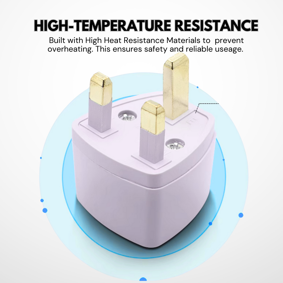 mixshop 3 Pin Plug Adapter International Multi Converter[PURE COPPER ...