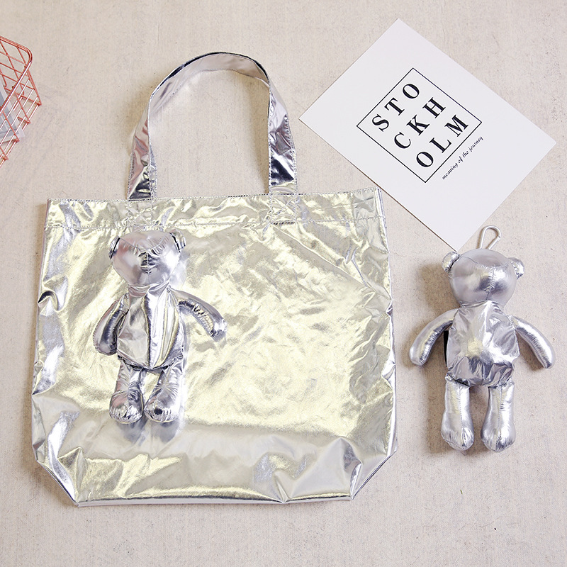 Cute Foldable Bear Recycle Bag/High Quality Bear Shopping Bag/Gold ...