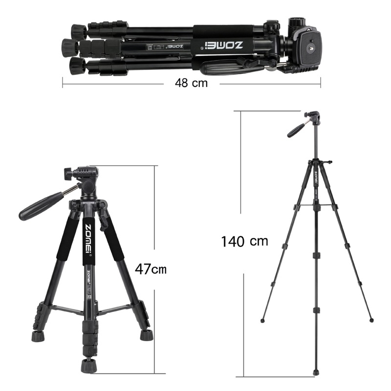 🇸🇬portable adjustable 1.4M/1.6M/1.65M height tripod live selfie tripod ...