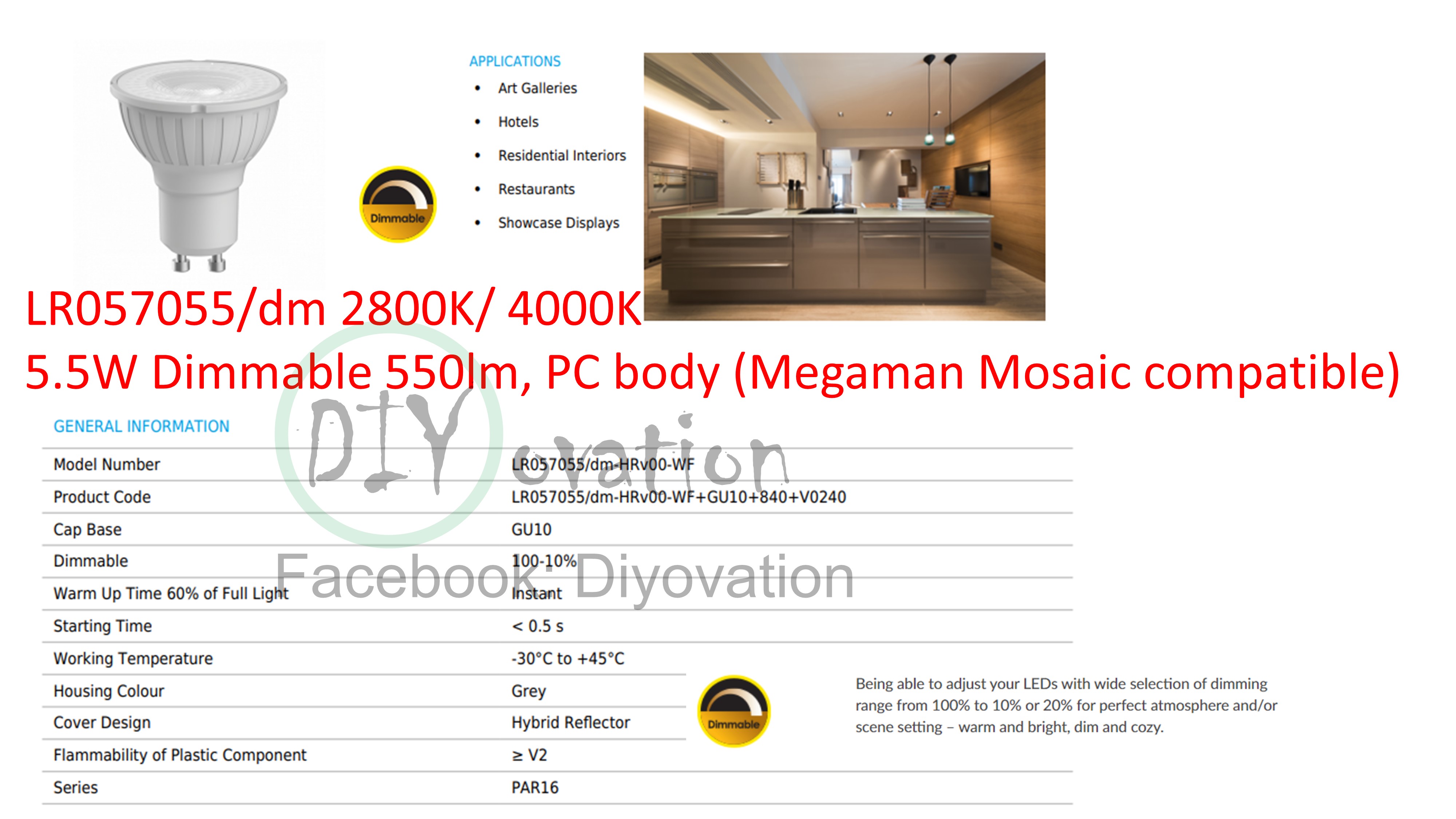 [Dimmable] Megaman GU10 led bulb for track light and downlight | Shopee ...