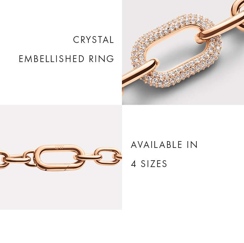 Daniel Wellington Crystal Link Bracelet Rose Gold / Silver / Gold ...