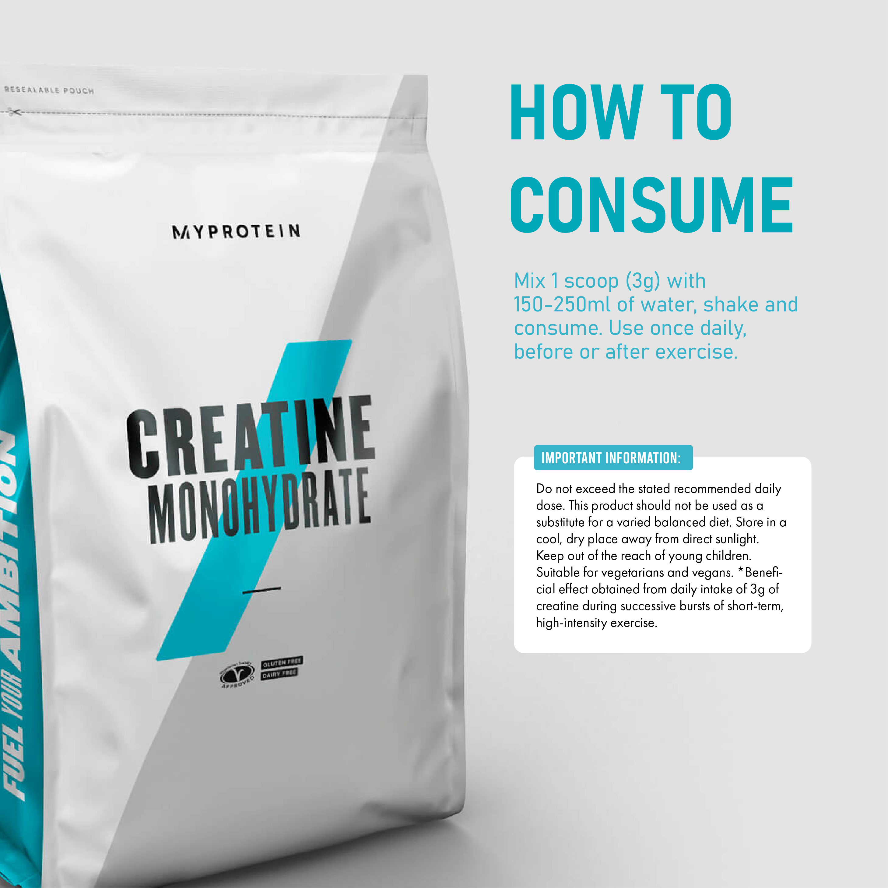 MyProtein Creatine Monohydrate (250g, 500g, 1kg) | Shopee Singapore