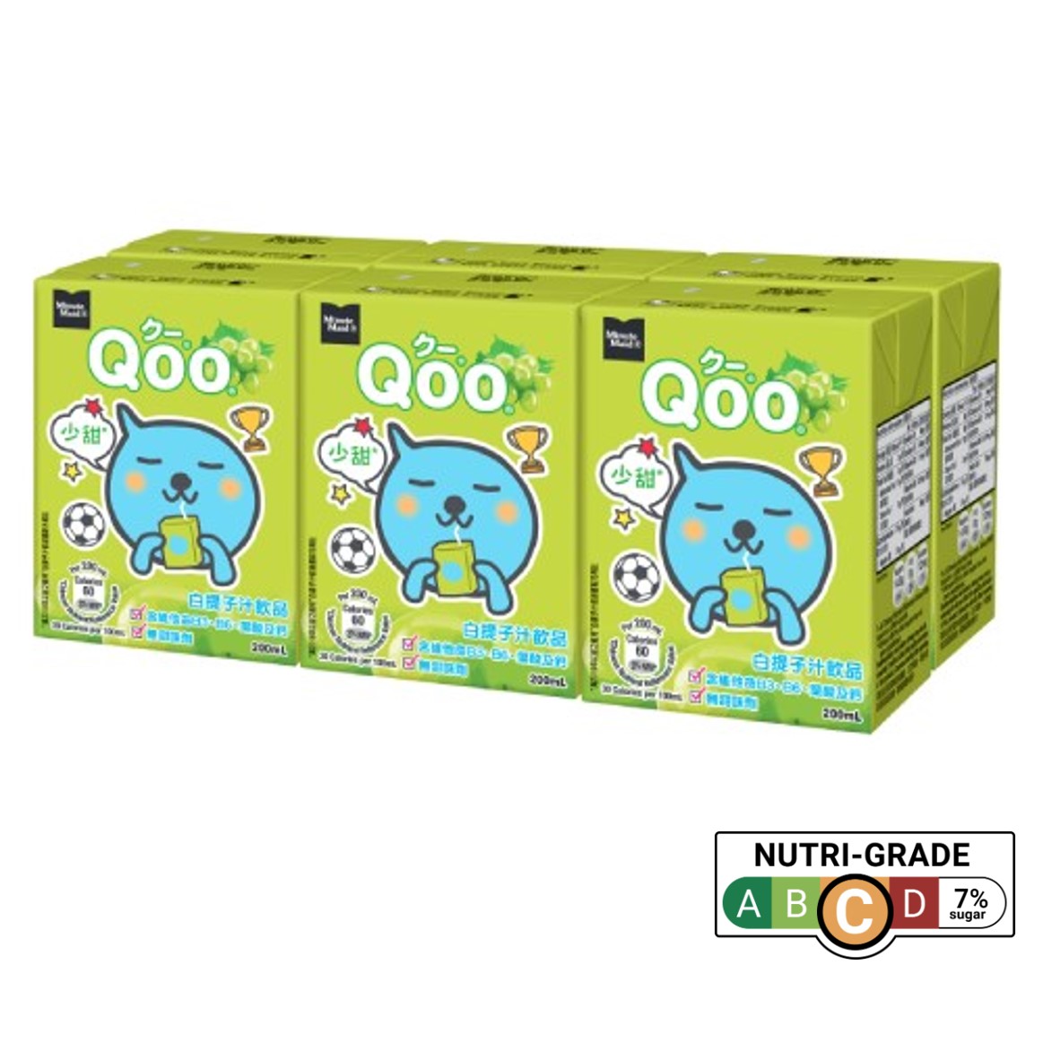 Qoo Juice Drink White Grape / Black Currant / Peach / Apple 200ml X 6p | Shopee Singapore