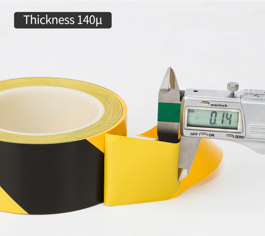 Black & Yellow Hazard Warning Safety Stripe Tape Ideal For Hazard ...