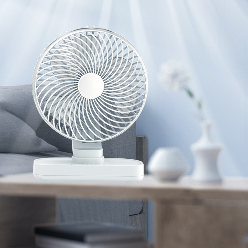 Wireless Auto Rotatable Table Fan Rechargeable Desk Mini Fan Laptop ...