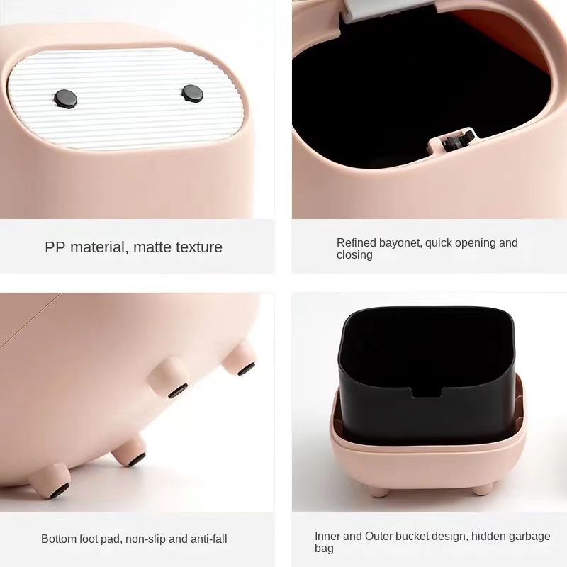 Desktop bin mini dustbin trash bin small dustbin PP Material ...