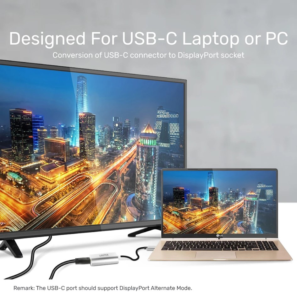 USB-C to DisplayPort 1.2 Adapter 4K 60Hz / Convert Type-C to Display ...